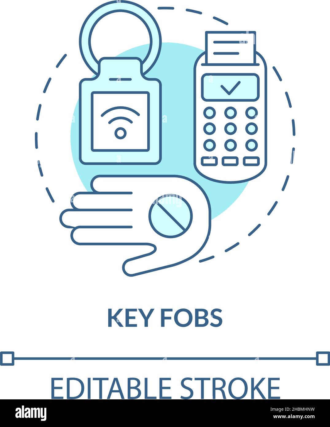 Key fobs turquoise concept icon Stock Vector Image & Art - Alamy