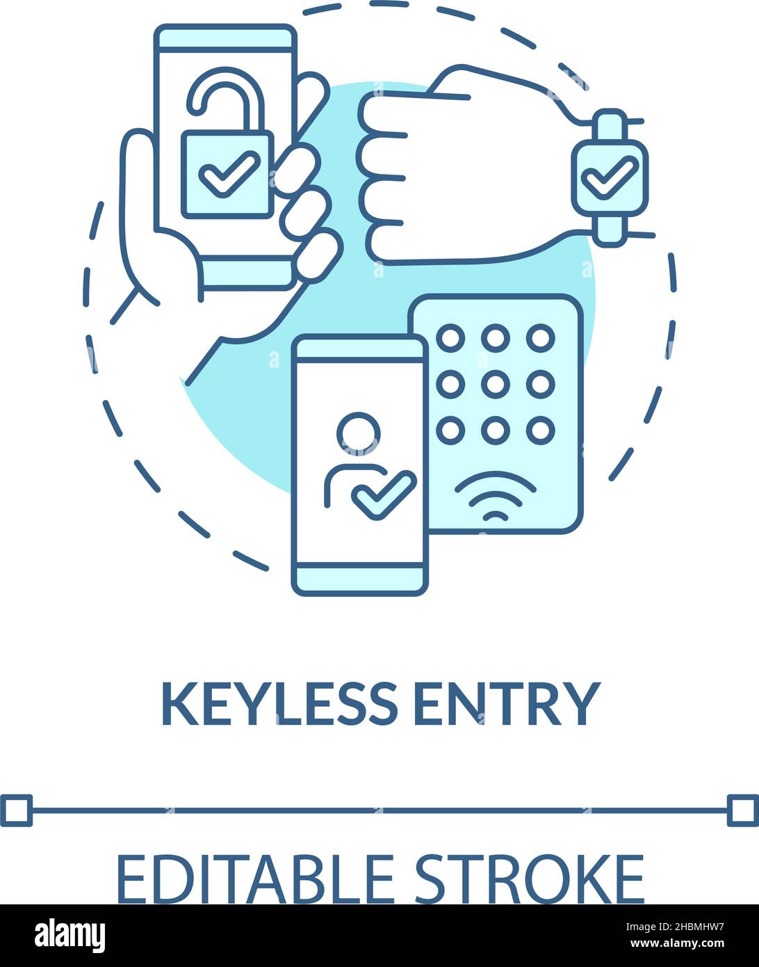 Keyless entry icon Stock Vector Images - Alamy