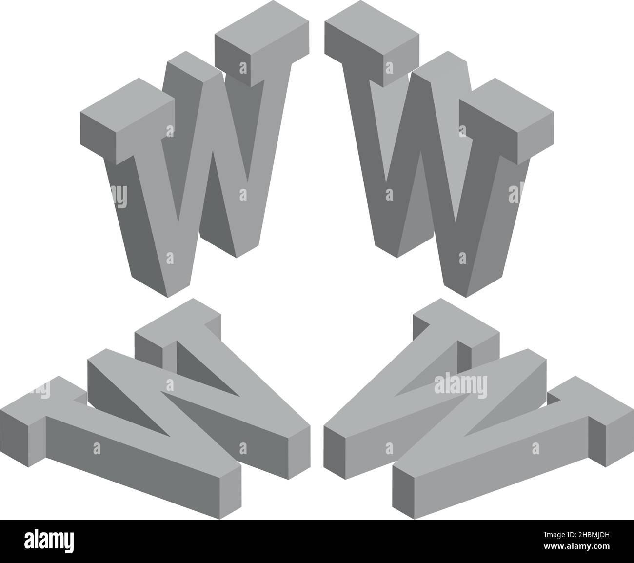 W symbol logos Stock Vector Images - Alamy