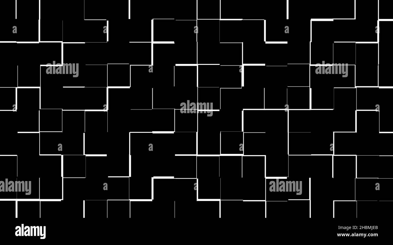 A monotone cube-shaped texture in black and white colors for background ...