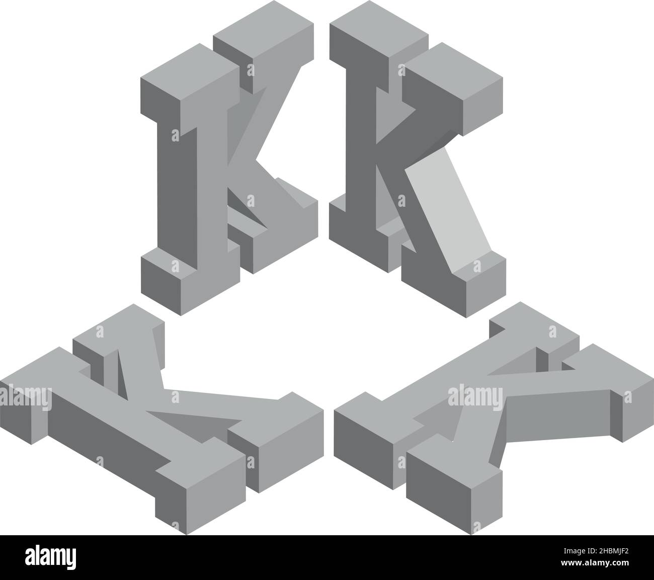 Letter k block Stock Vector Images - Alamy