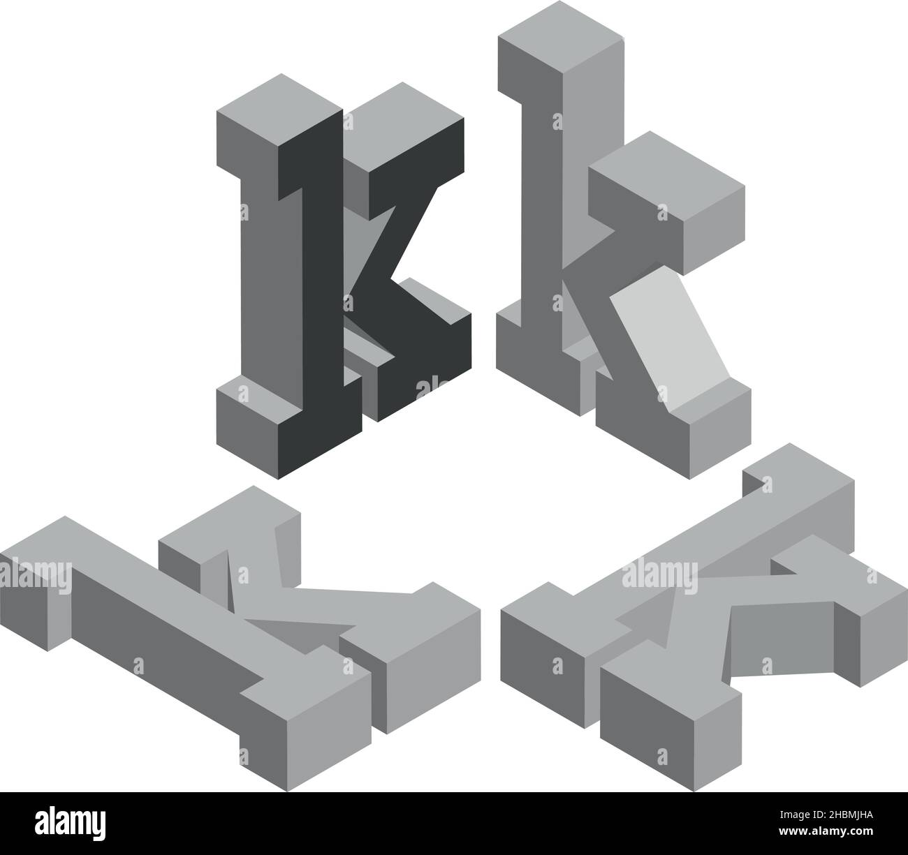 Letter k block Stock Vector Images - Alamy