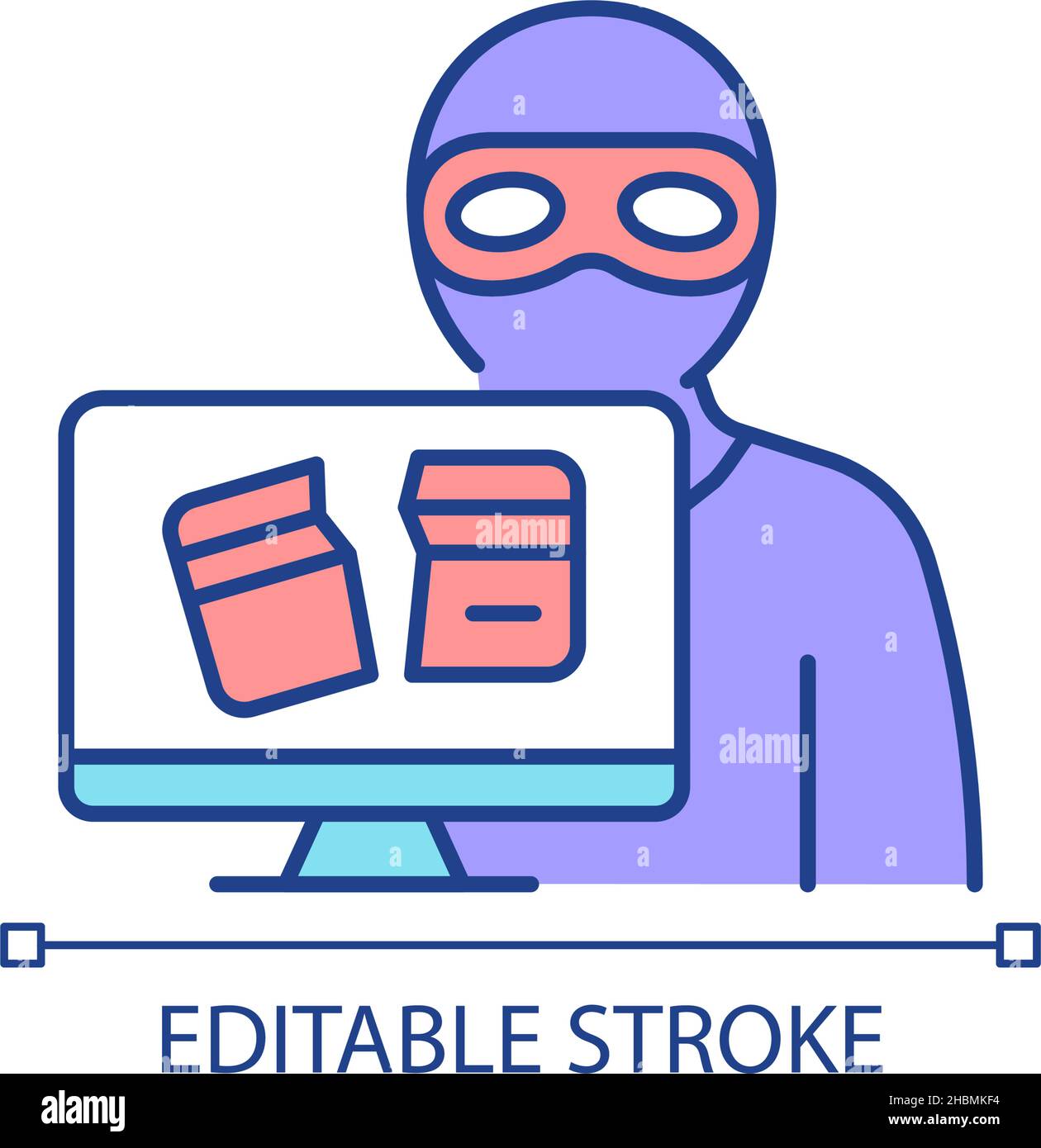 Criminally motivated attack RGB color icon Stock Vector Image & Art - Alamy