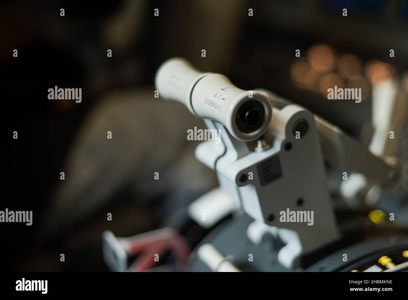 Close-up of an airplane engine control lever Stock Photo - Alamy