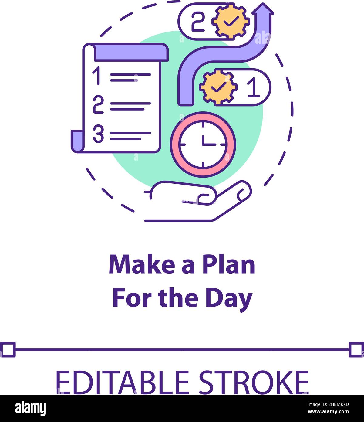 Make plan for day concept icon Stock Vector Image & Art - Alamy