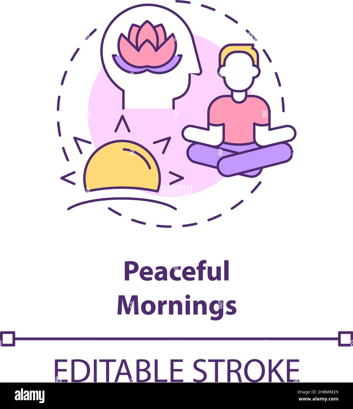 Peaceful morning concept icon Stock Vector Image & Art - Alamy