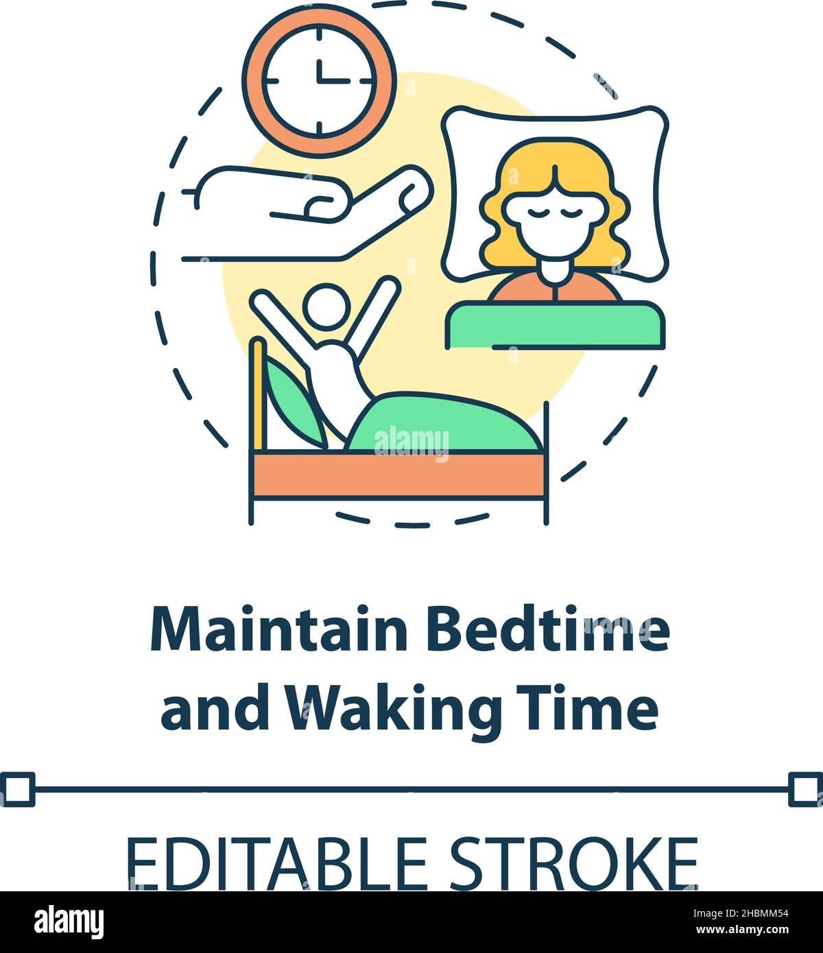 Bedtime routine vector Stock Vector Images - Alamy