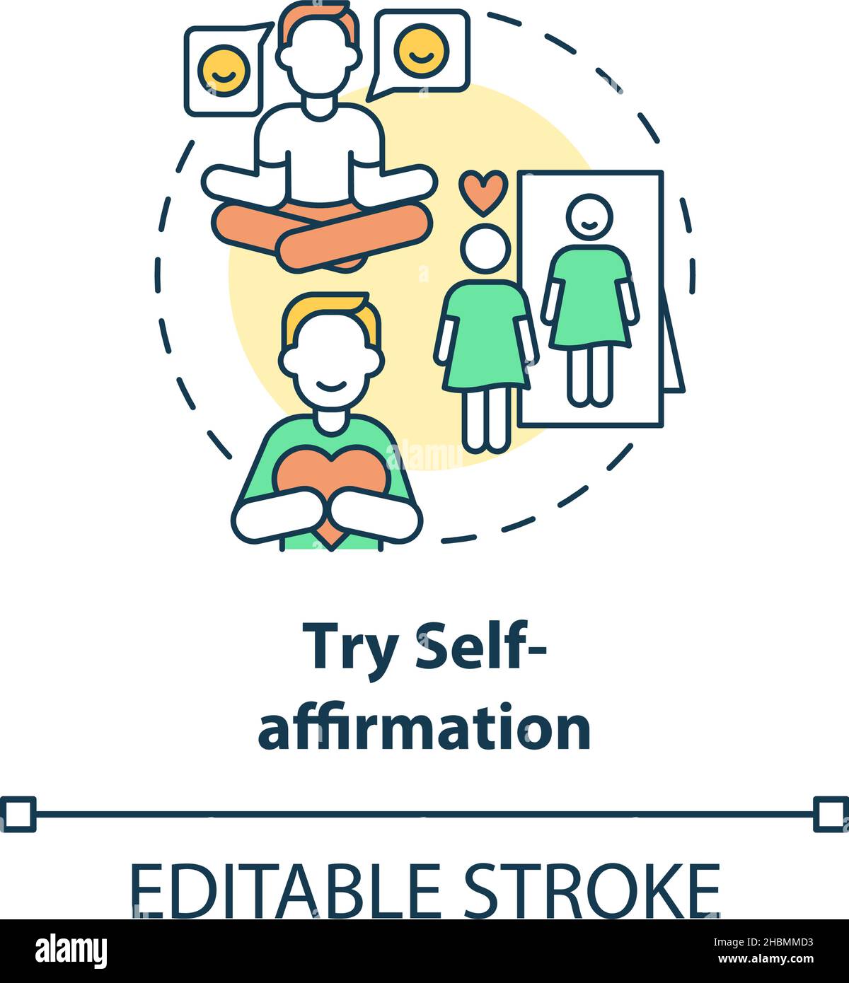 Self affirmation Stock Vector Images - Alamy