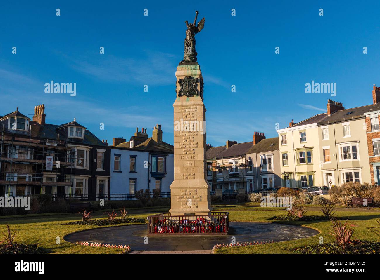 The war memorial at Redheugh Gardens,Hartlepool Headland on the north ...