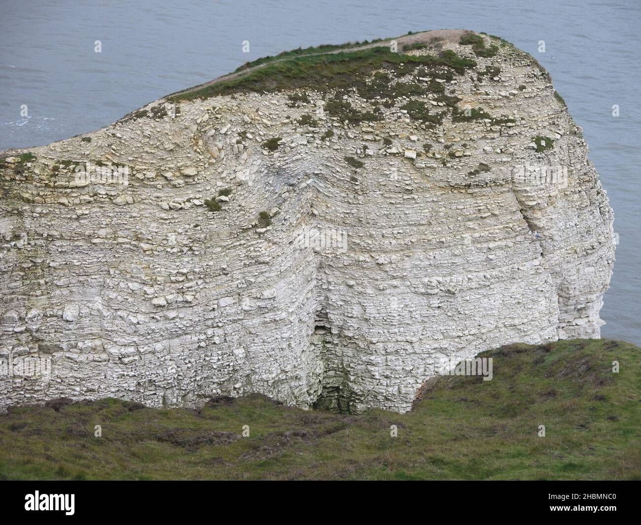 Geological strata: a tall stack of the white chalk that is a feature of ...