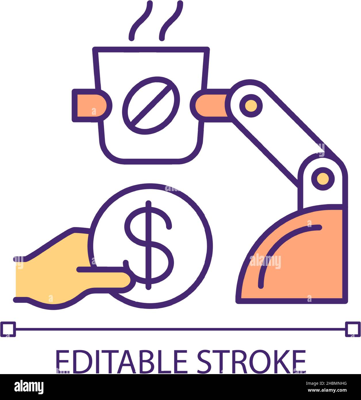 Automated coffee maker RGB color icon Stock Vector Image & Art - Alamy