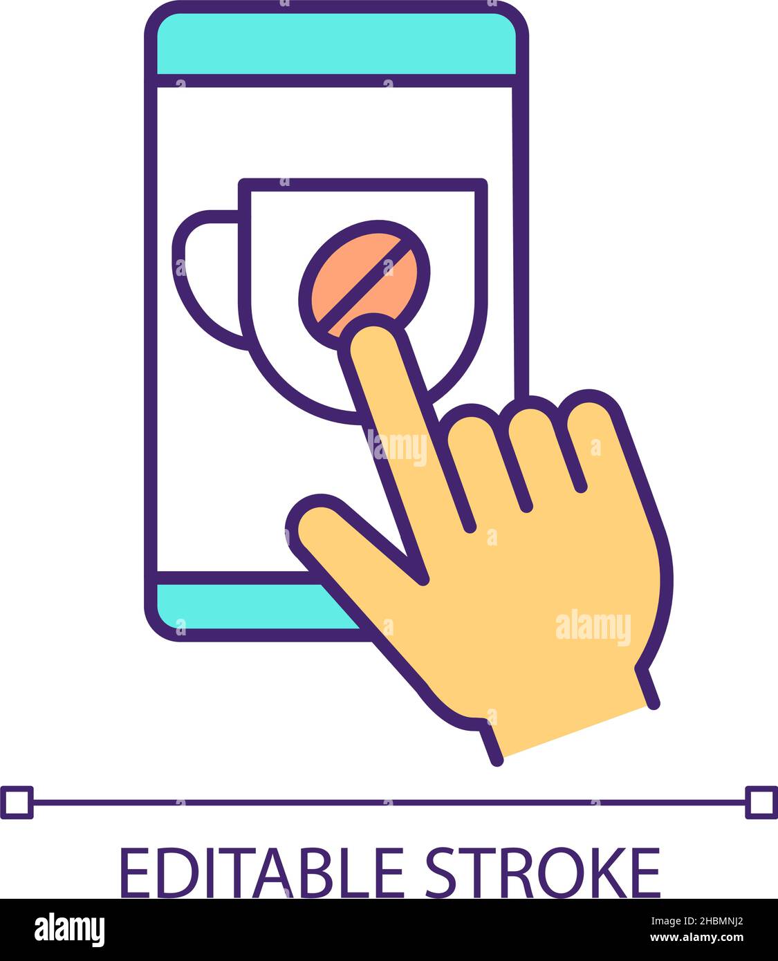 Technology coffee order Stock Vector Images - Alamy