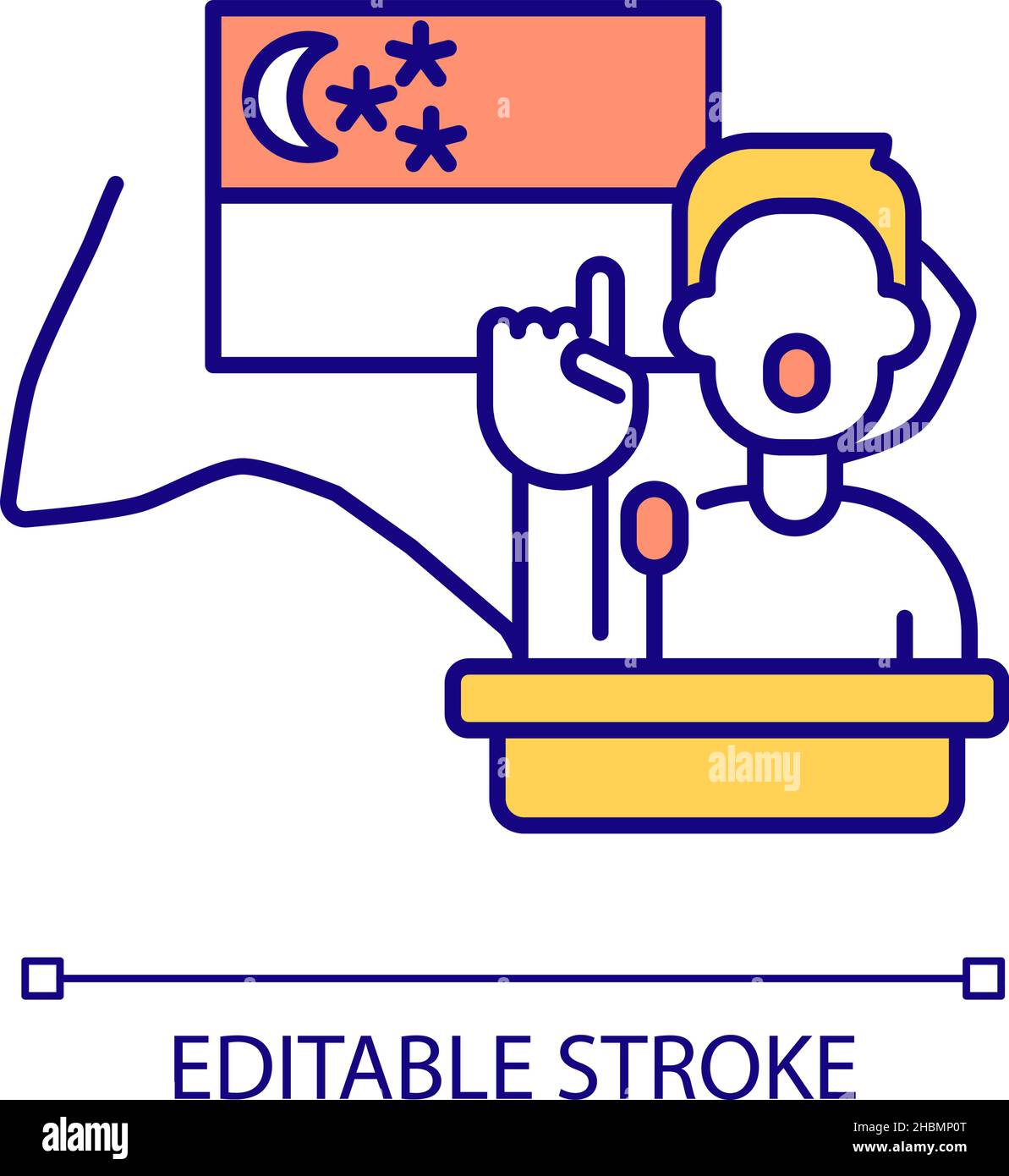 Singapore government representative RGB color icon Stock Vector Image ...