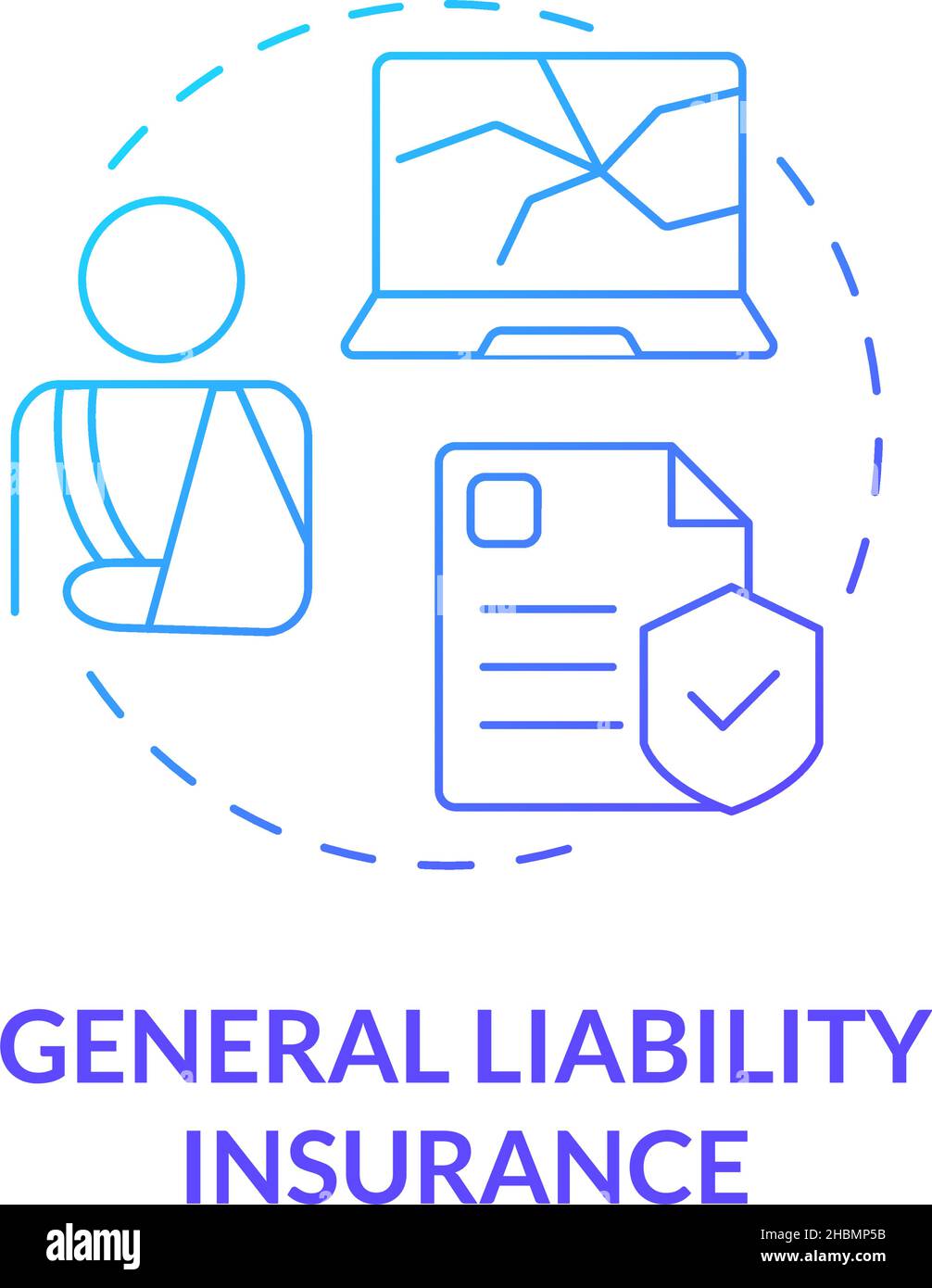 General liability insurance blue gradient concept icon Stock Vector Image & Art - Alamy