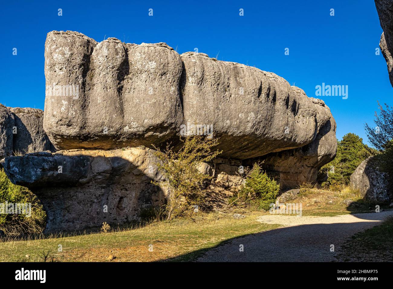 Unique rock formations in La Ciudad Encantada or Enchanted City natural ...