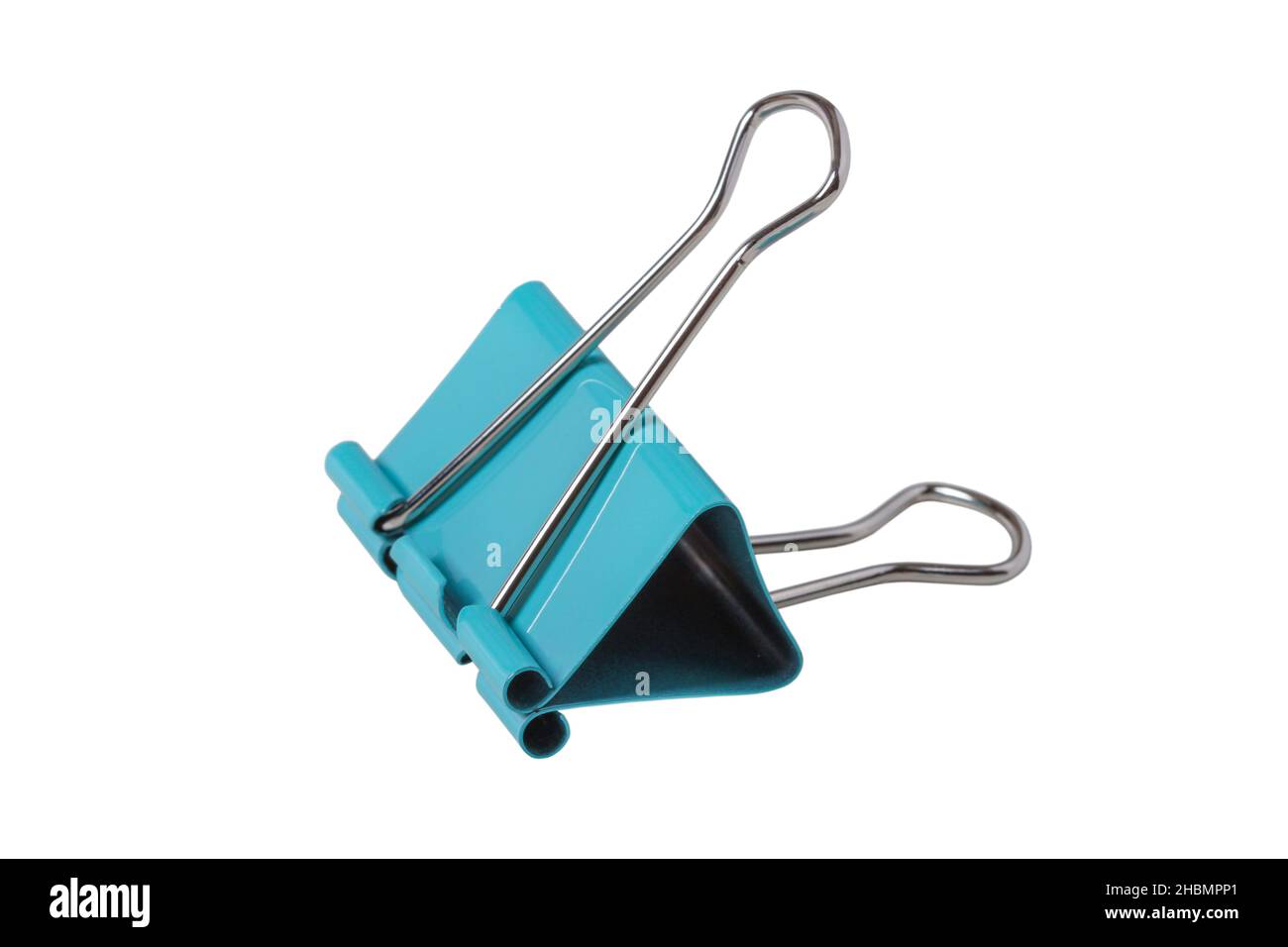 Stationery clip for documents close up isolated on white background ...