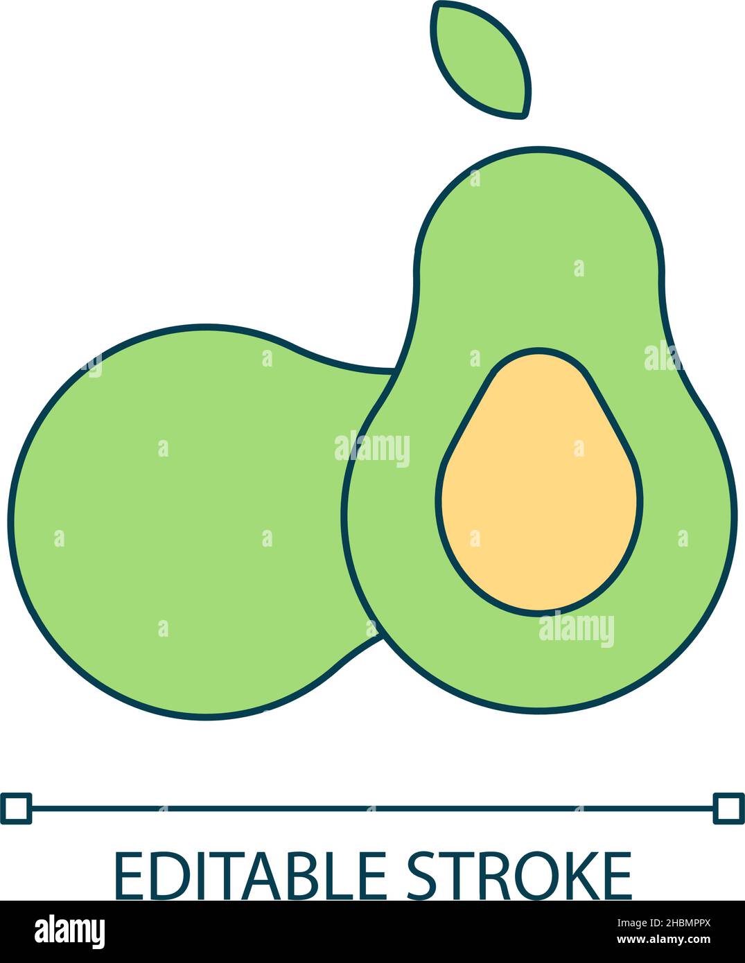 Avocado RGB color icon Stock Vector Image & Art - Alamy