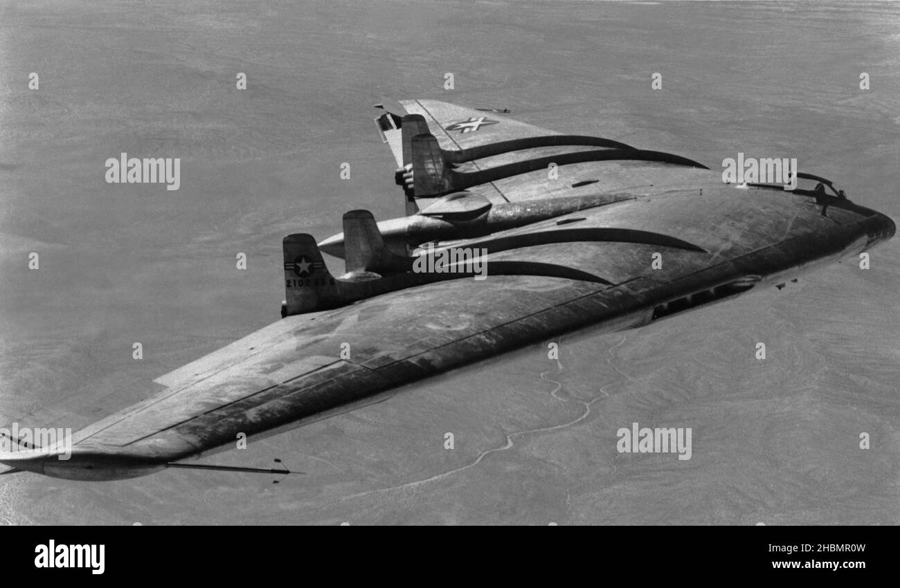 YB-49 Jet Propelled Version Of Northrup Flying Wing Stock Photo - Alamy