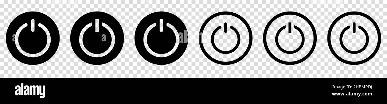 Vector shut down icon. Flat and line art style. Vector illustration ...