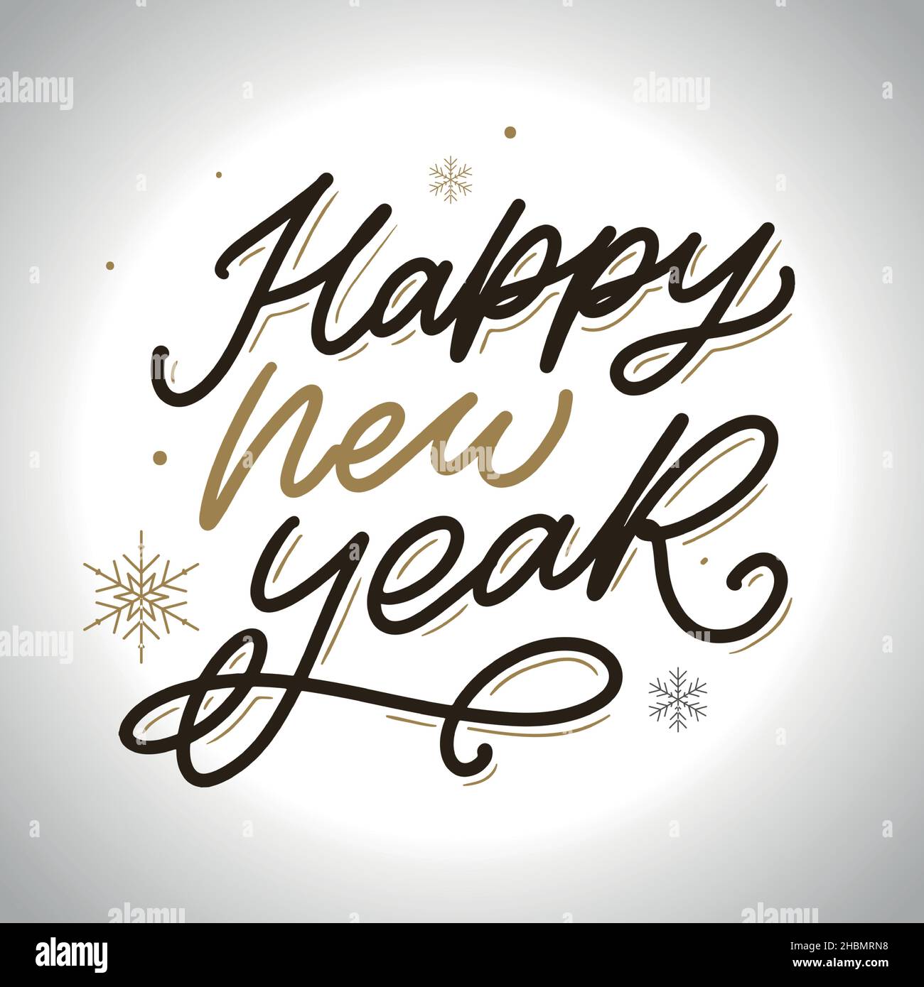 HAPPY NEW YEAR hand lettering, vector Stock Vector Image & Art - Alamy