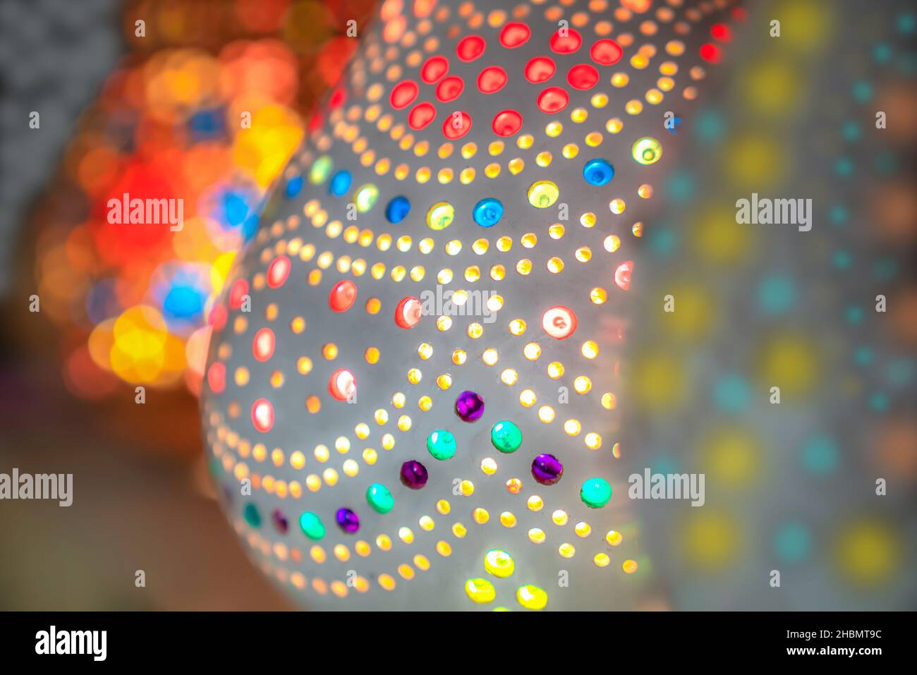 Elements of oriental traditions in design. Oriental lanterns glow with ...