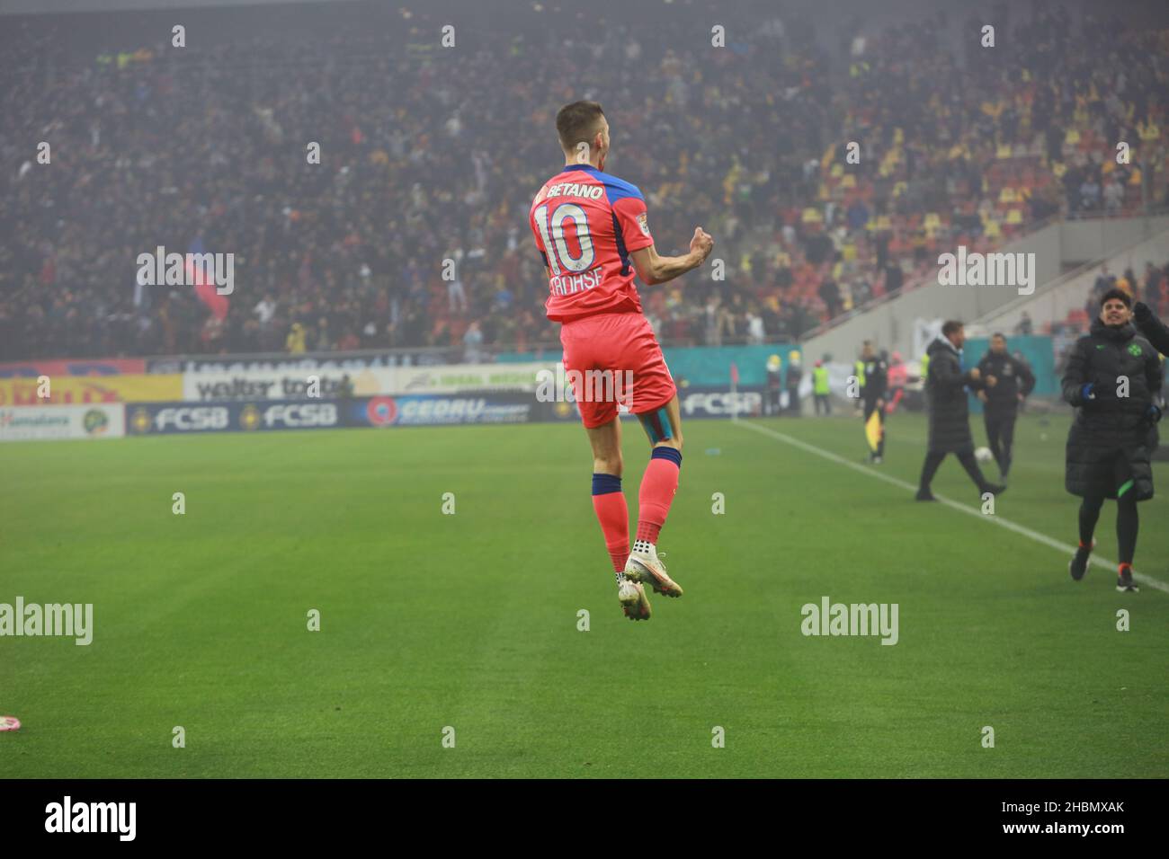 BUCHAREST, ROMANIA - December 15, 2021: Football match between FCSB and ...