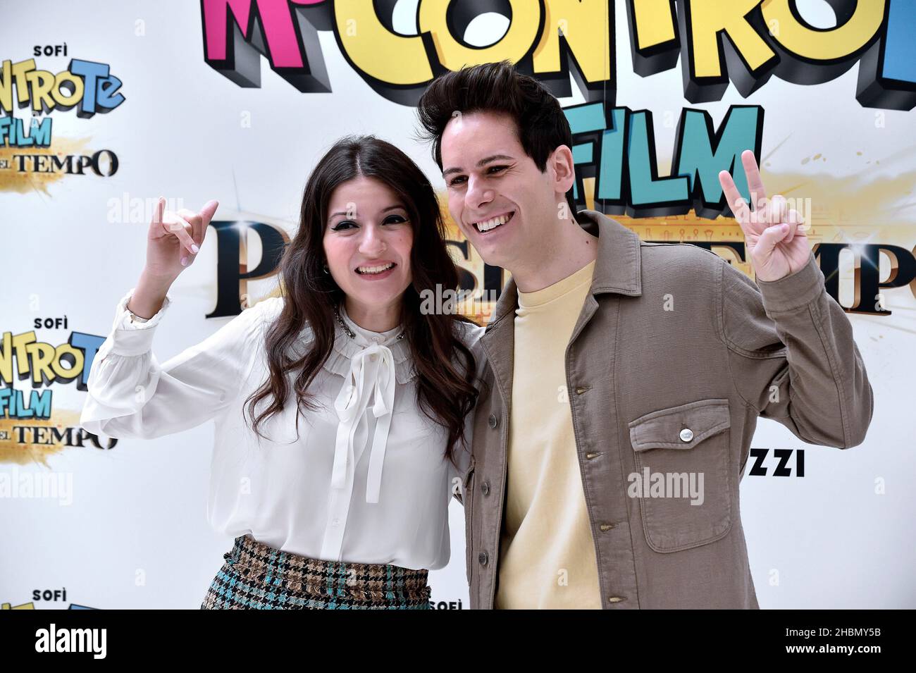 Rome, Italy. 20th Dec, 2021. Sofia Scalia and Luigi Calagna attend the ...
