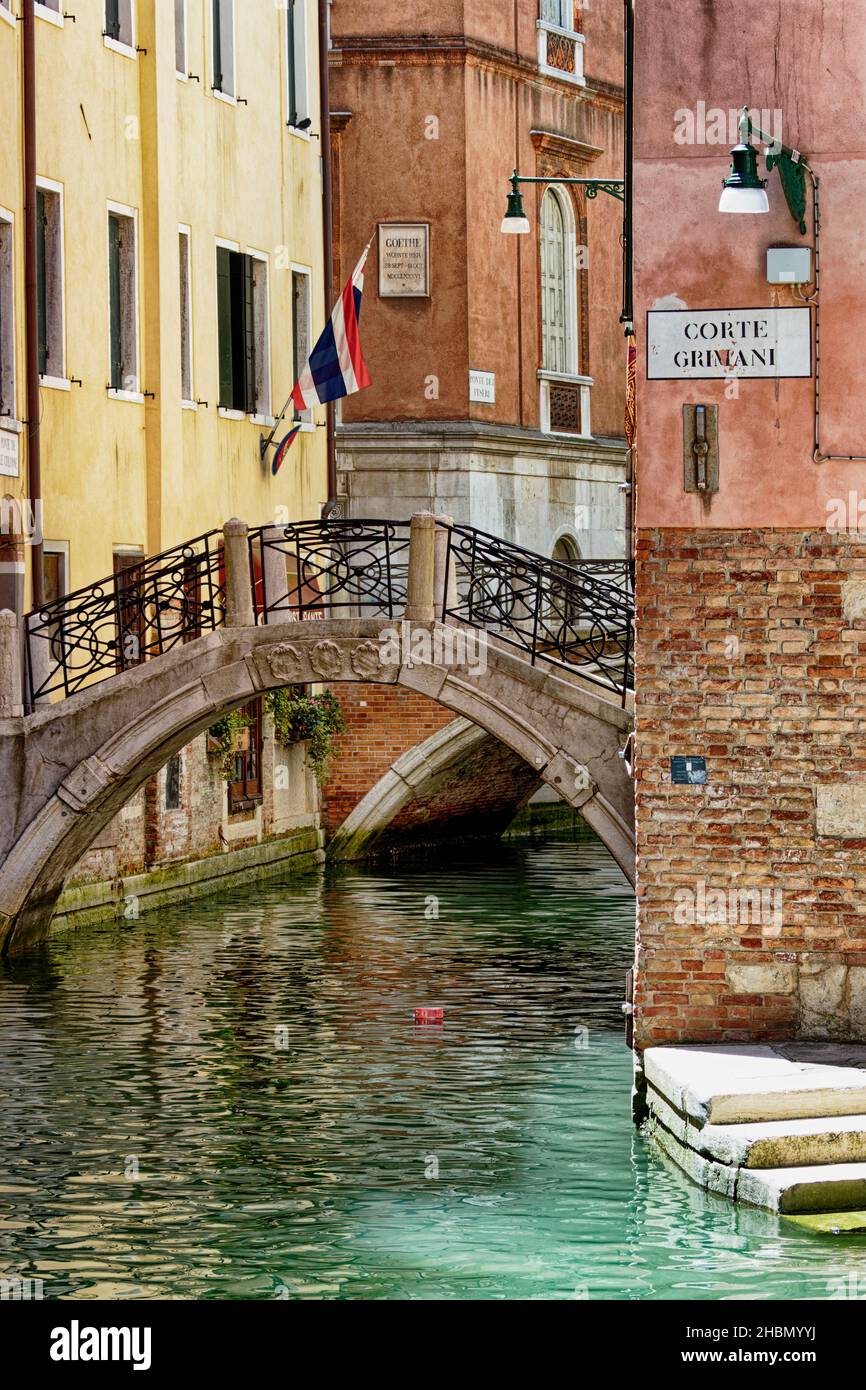 Bridge over canal venice hi-res stock photography and images - Alamy