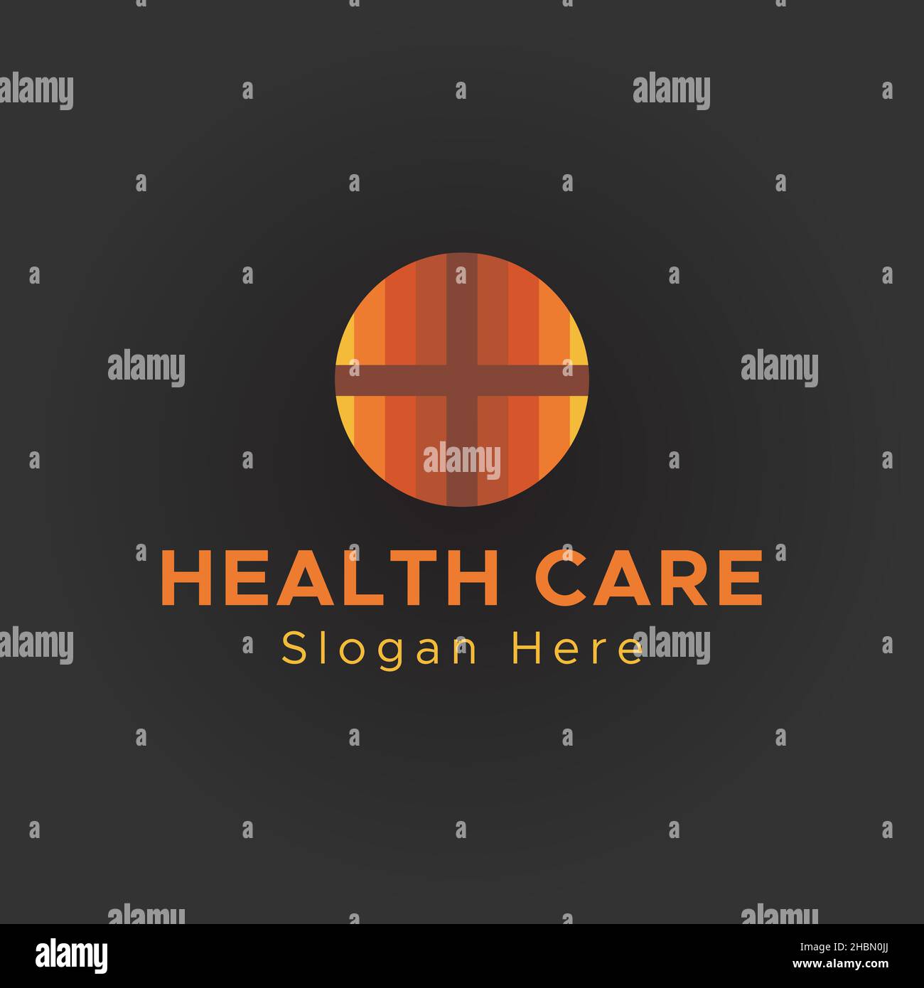 Healthcare Logo. Orange and yellow color minimal logo design.Abstract ...