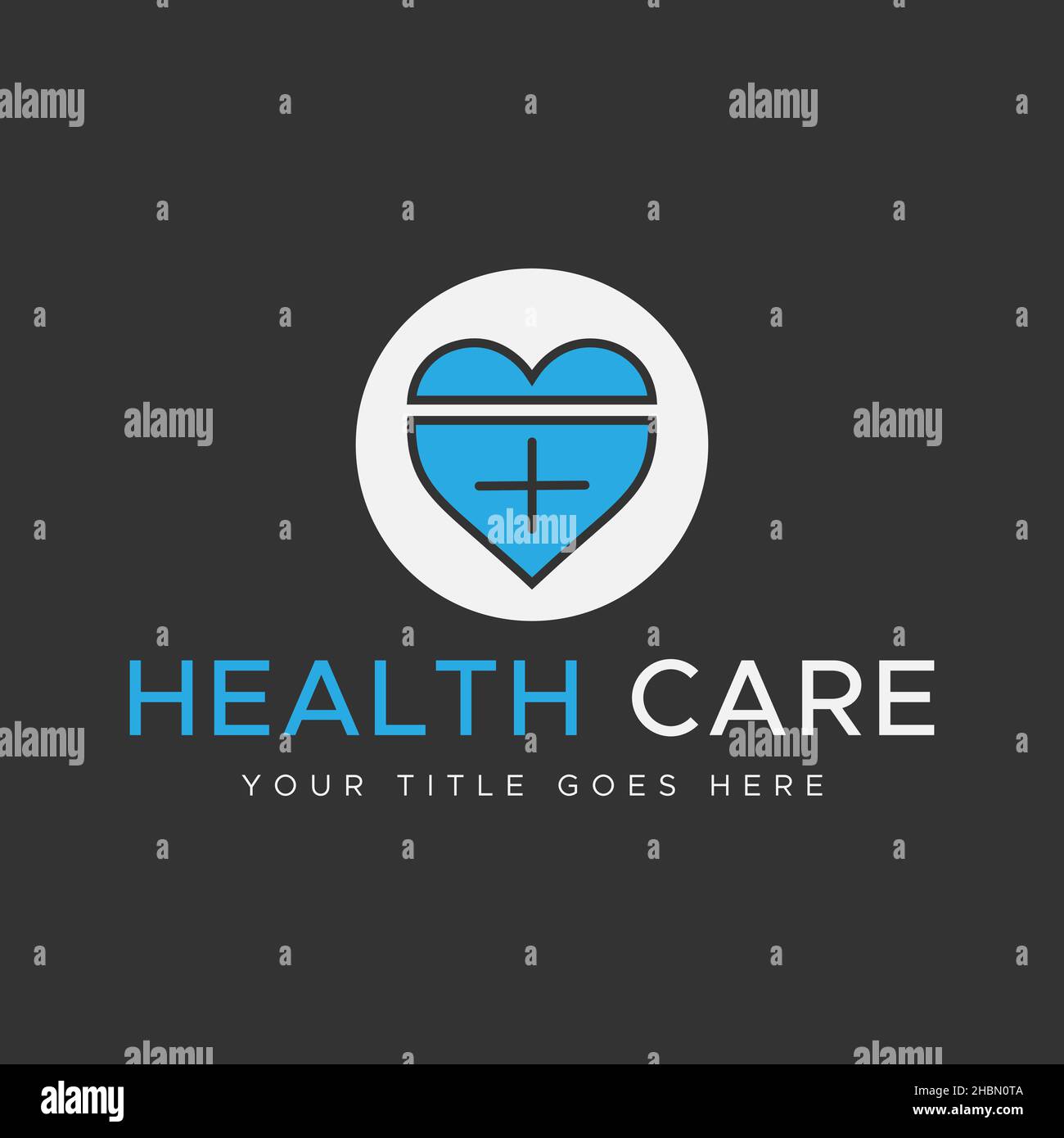 Healthcare Logo. Blue and white color minimal logo design.Abstract logo ...