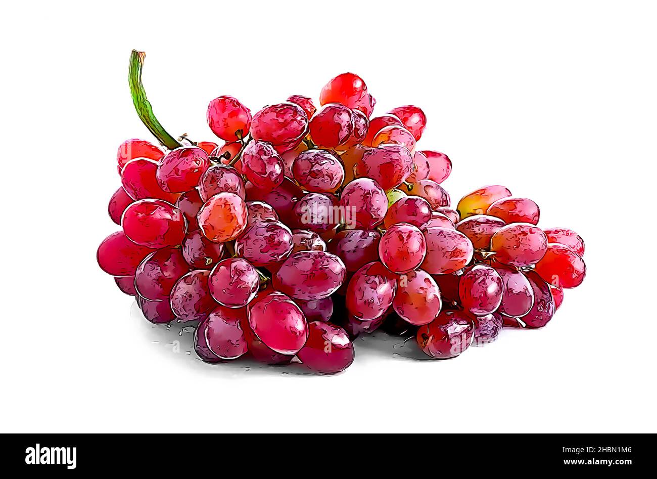 Grape Red on isolated white background Stock Photo - Alamy