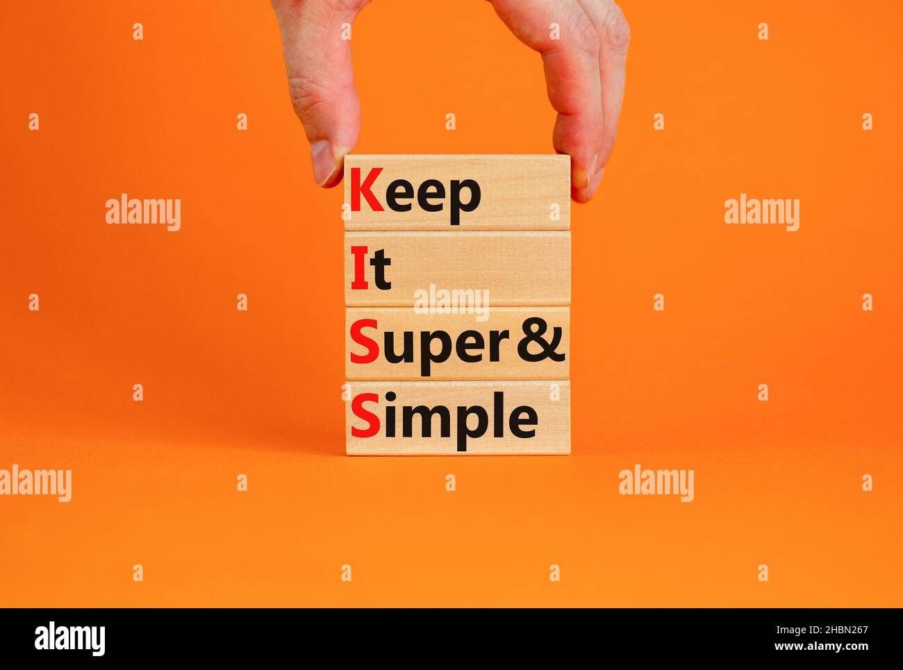 KISS keep it super and simple symbol. Concept words KISS keep it super ...