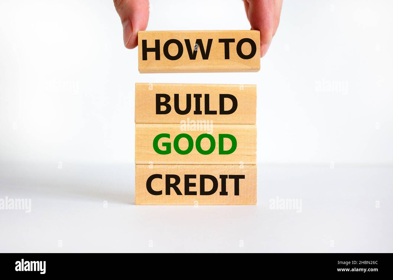 How to build good credit symbol. Concept words How to build good credit ...