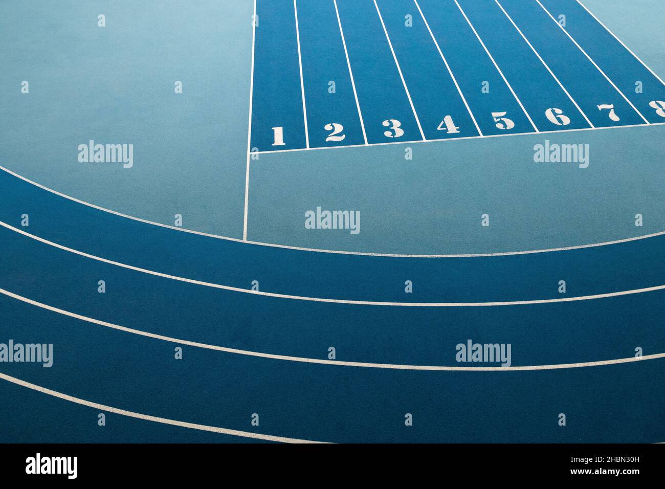 A running track with markings in an outdoor stadium Stock Photo - Alamy