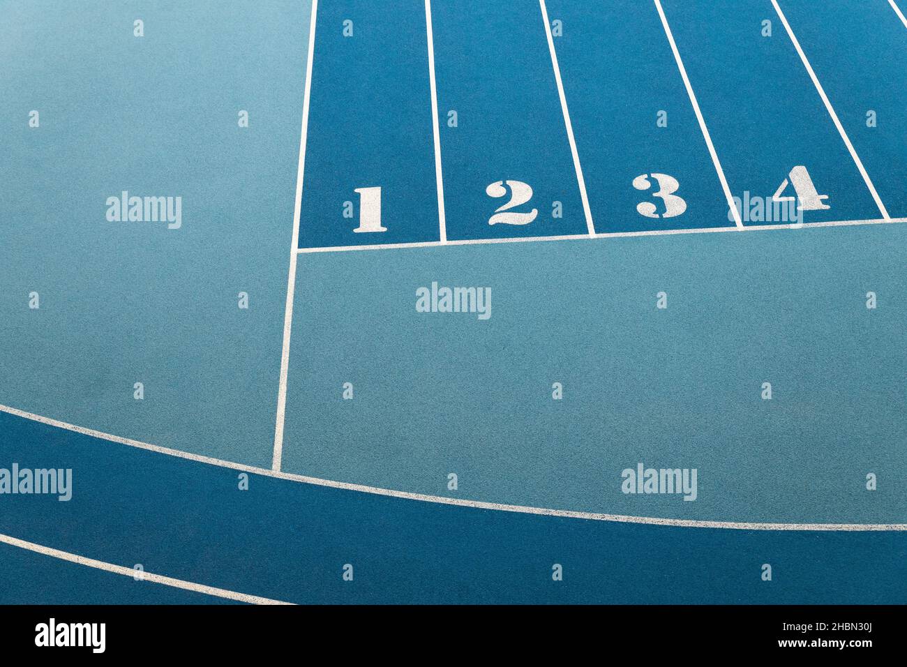 A running track with markings in an outdoor stadium Stock Photo - Alamy