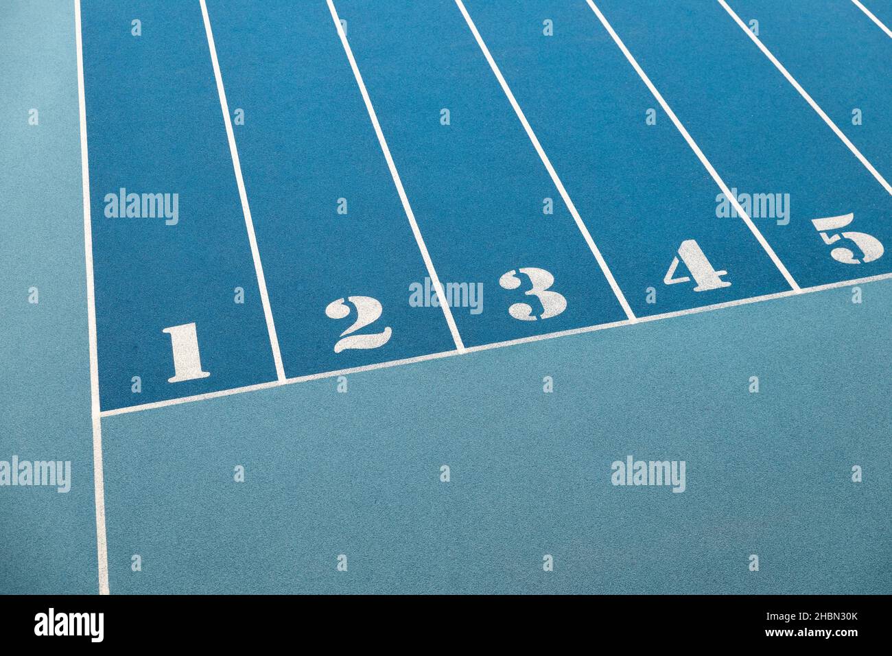A running track with markings in an outdoor stadium Stock Photo - Alamy