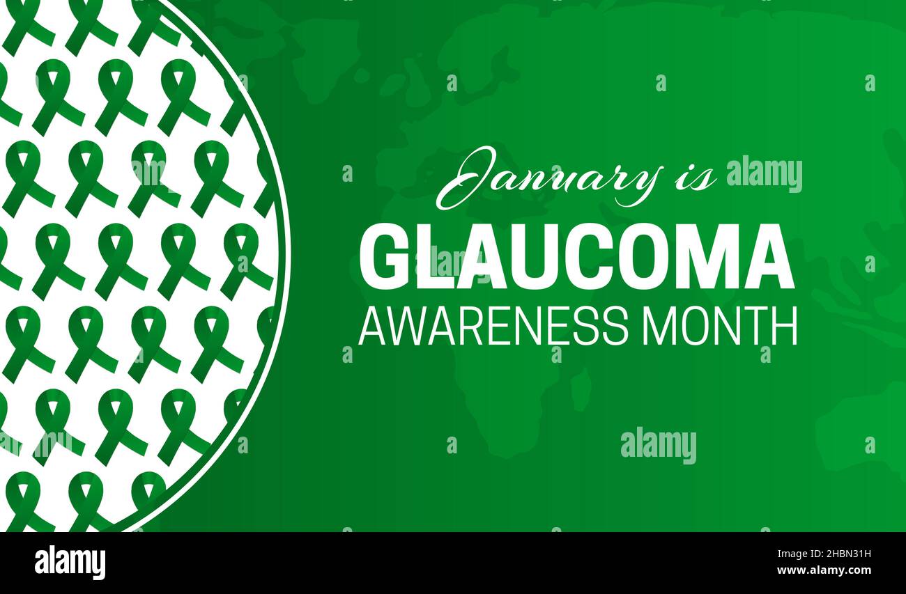 January is National Glaucoma Awareness Month Background Illustration ...