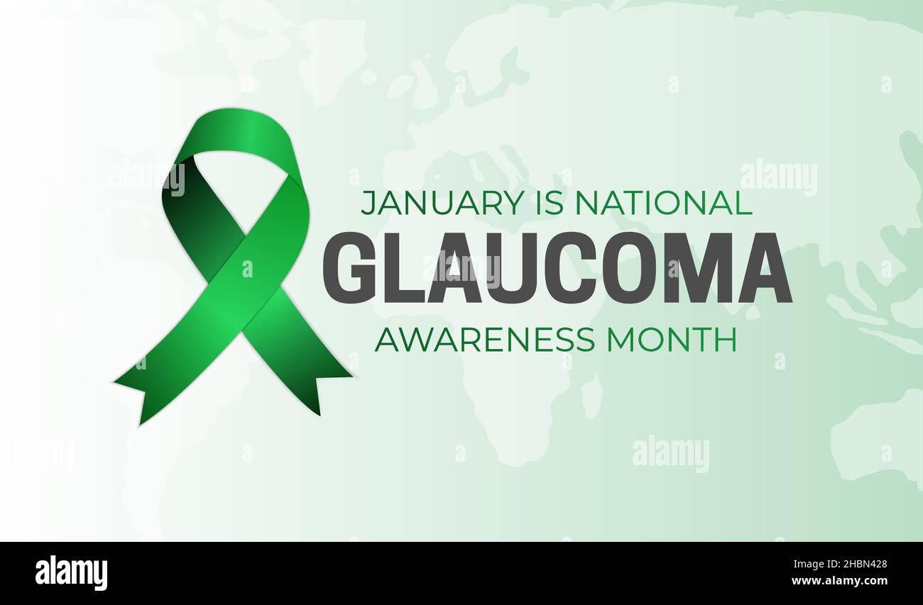 Light Glaucoma Awareness Month Background Illustration with Green ...