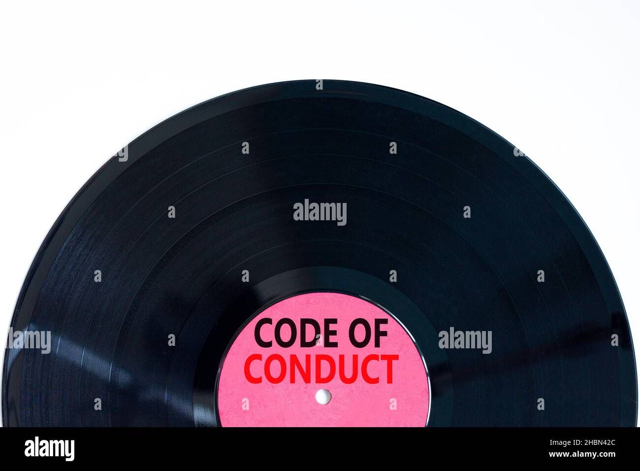 Code Of Conduct Symbol Concept Words Code Of Conduct On Retro Black Vinyl Disc On A Beautiful