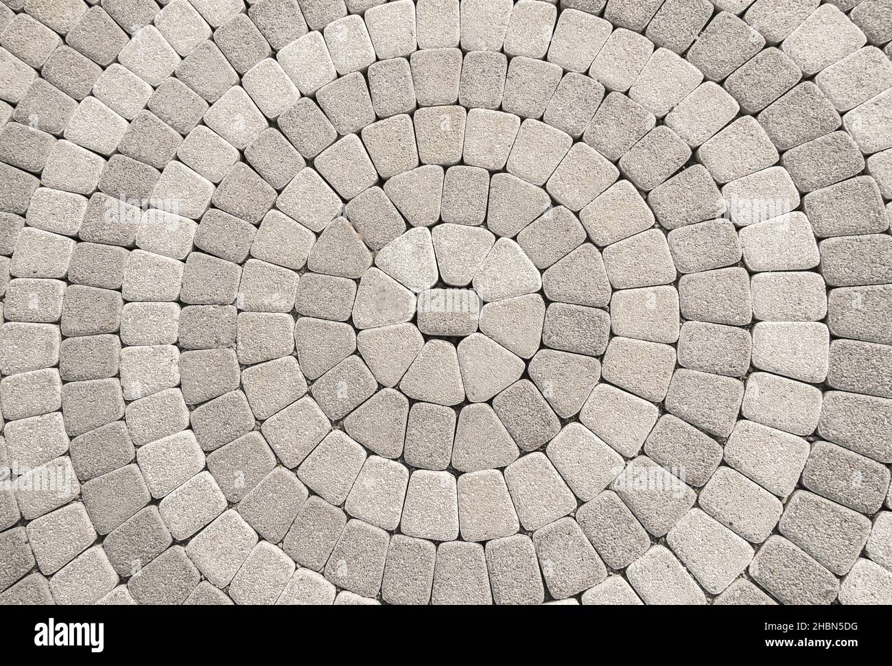 cobblestone pavement with circular pattern useful for background Stock ...