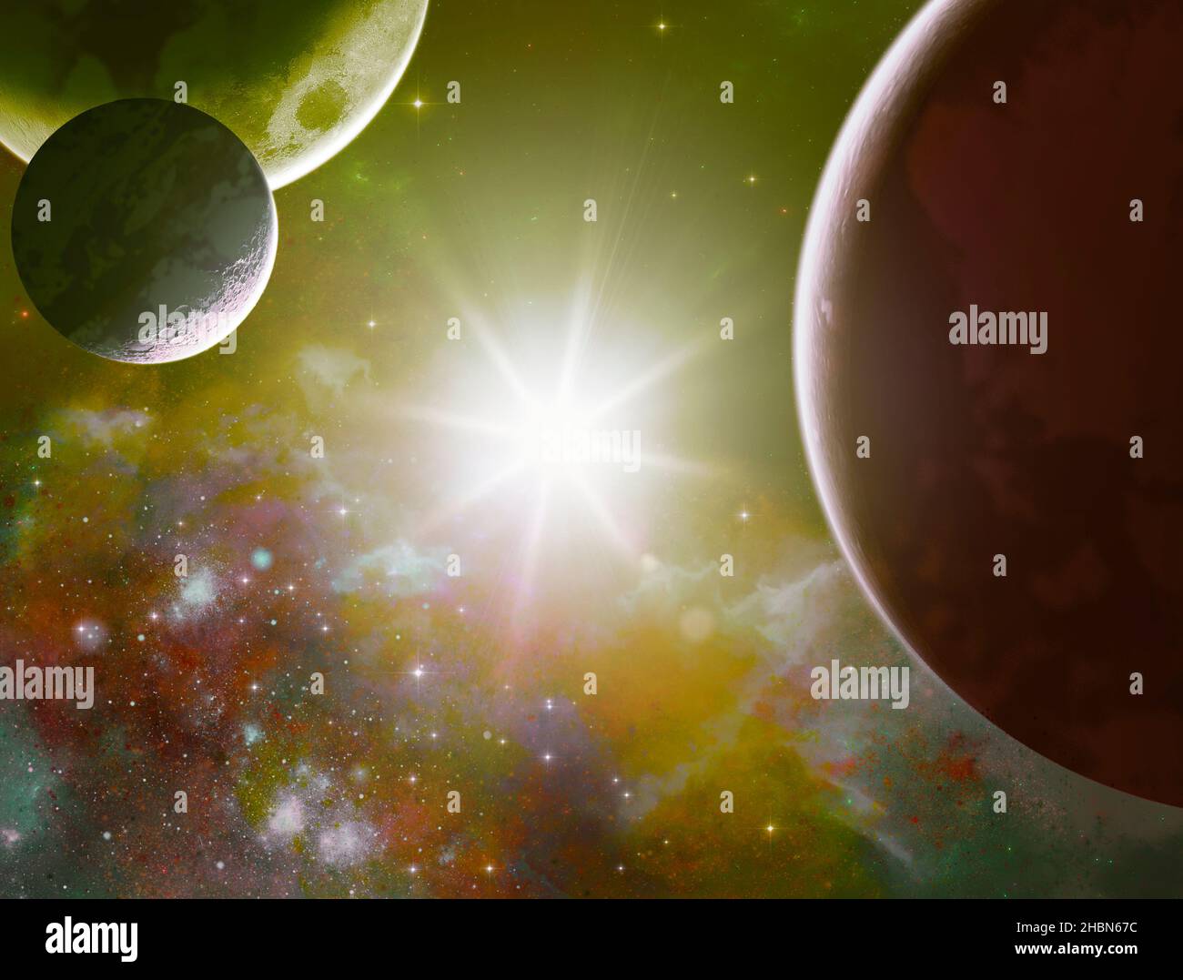 Planets and exoplanets of unexplored galaxies. Sci-Fi. New worlds to ...