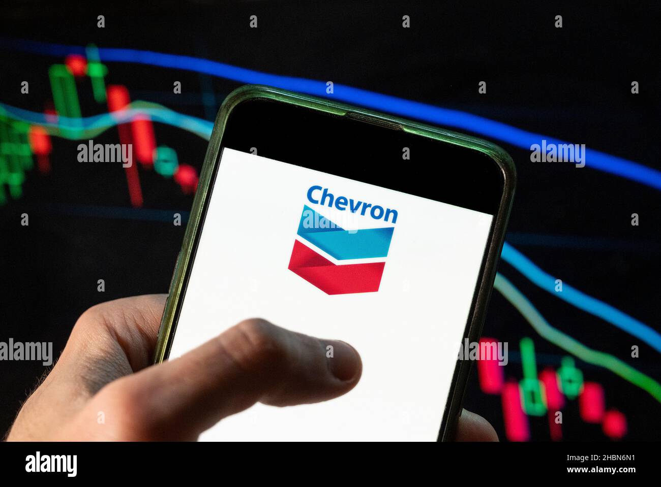 In this photo illustration the American multinational oil and gas ...