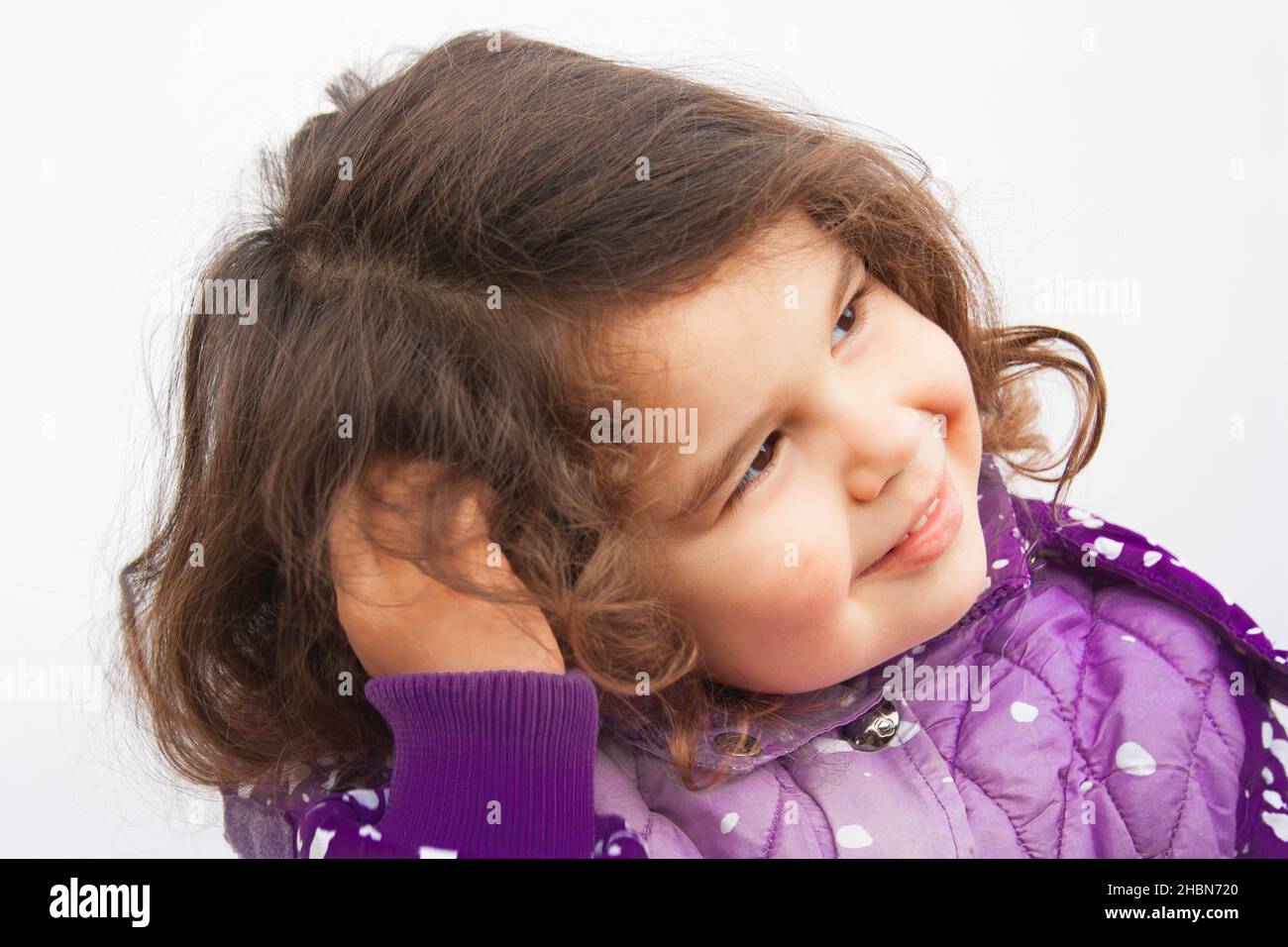 Child head tilted hi-res stock photography and images - Alamy