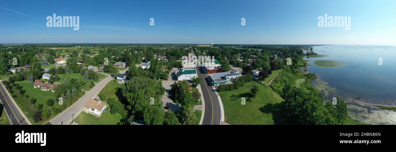 An aerial panorama of Port Rowan, Ontario, Canada Stock Photo - Alamy