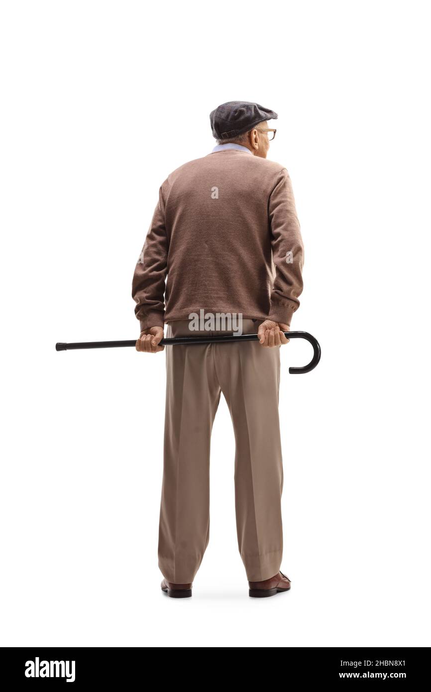 Old man standing isolated back hi-res stock photography and images - Alamy