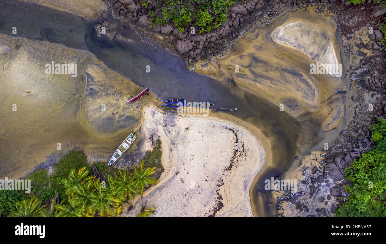 Aerial view of Bureh beach lake, Freetown Stock Photo - Alamy Aerial view of Bureh beach lake, Freetown Stock Photo - Alamy