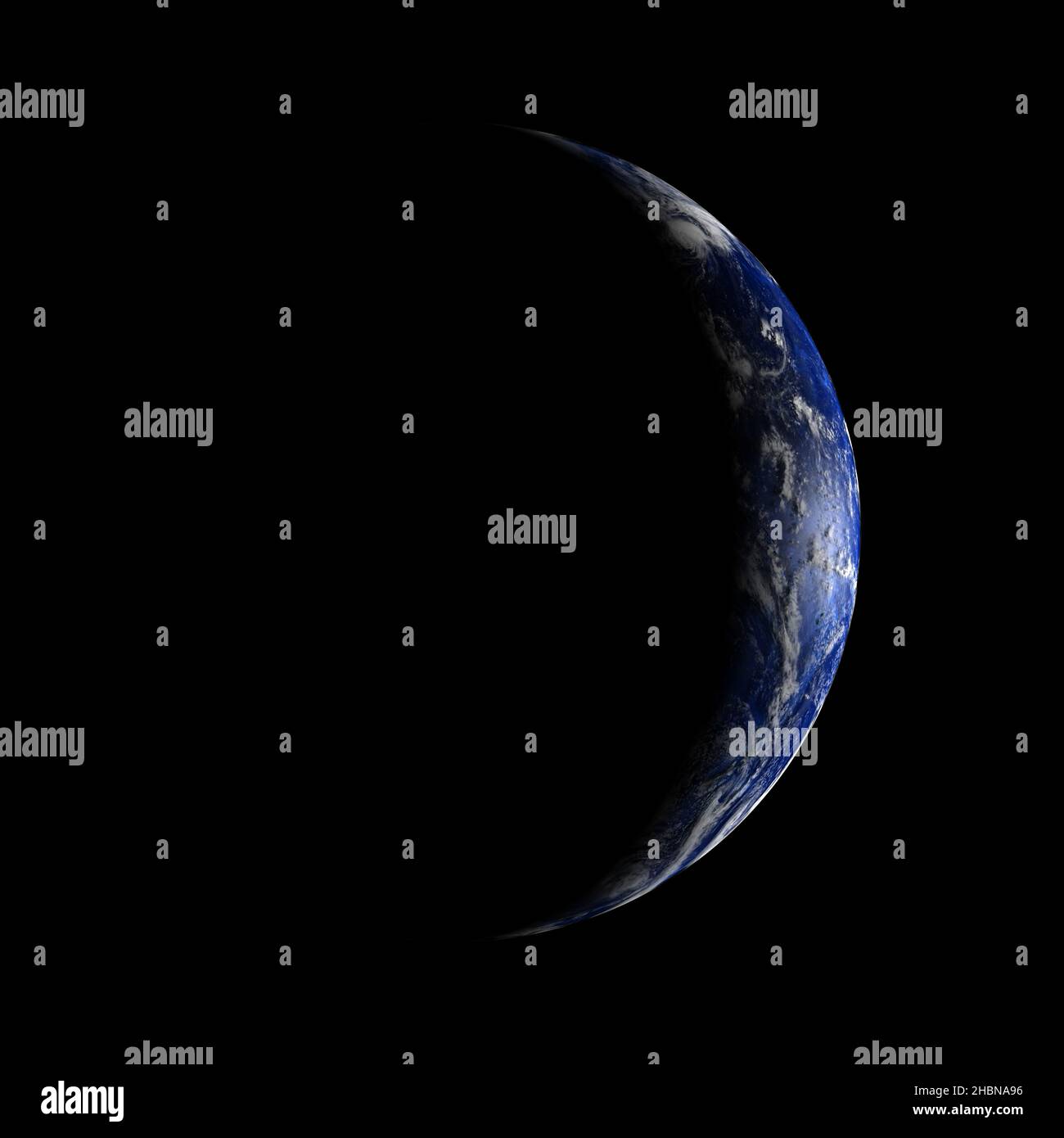 Crescent Earth from space. Elements of this image furnished by NASA ...