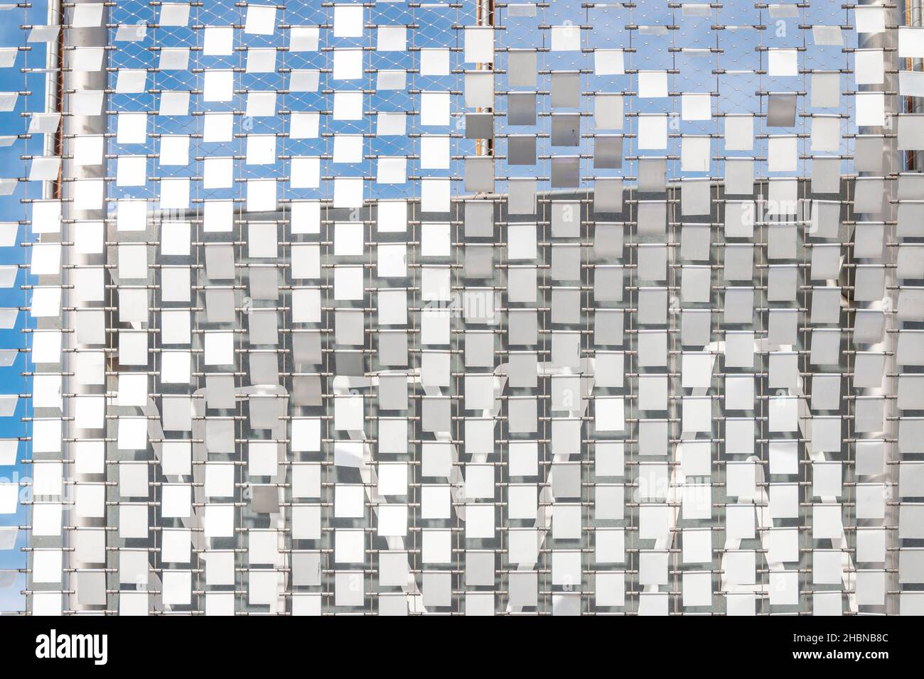 abstract background of shiny metal squares in a regular pattern Stock ...