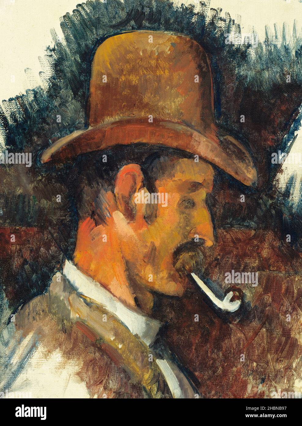 Man with Pipe (ca. 1892-1896) by Paul Cézanne Stock Photo - Alamy