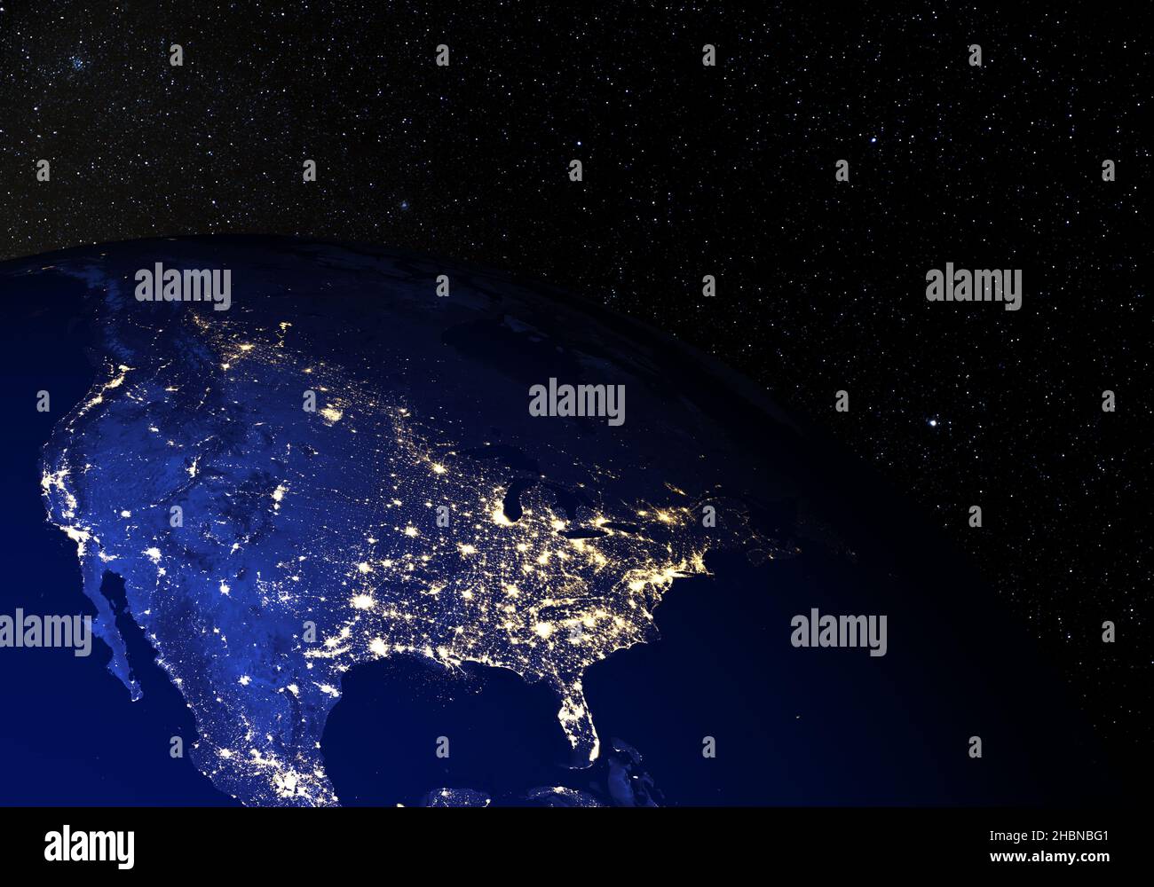 Nasa Map Of Us At Night Collection Earth At Night